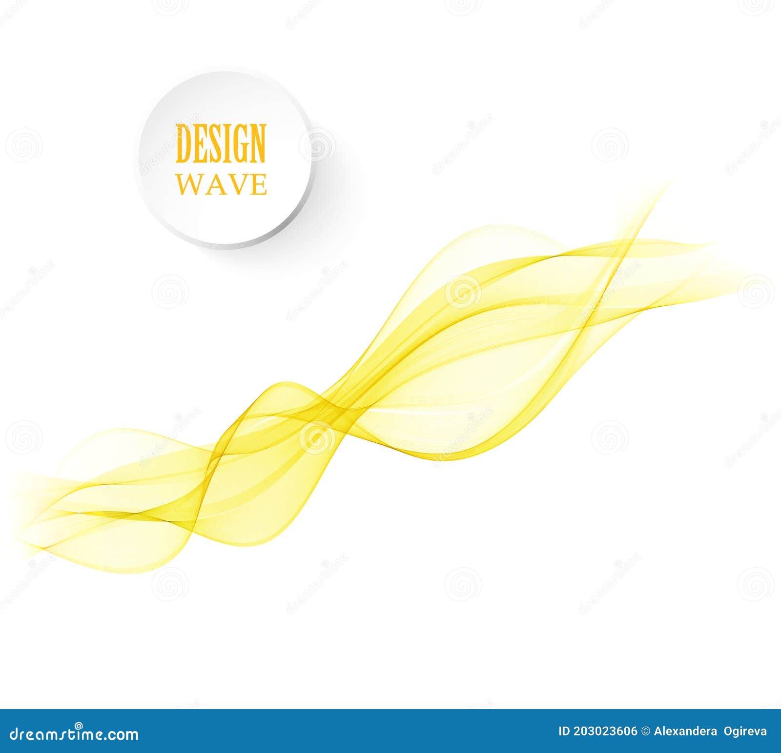 Abstract Orange Color Wave Design Element Abstract Smooth Color Wavy