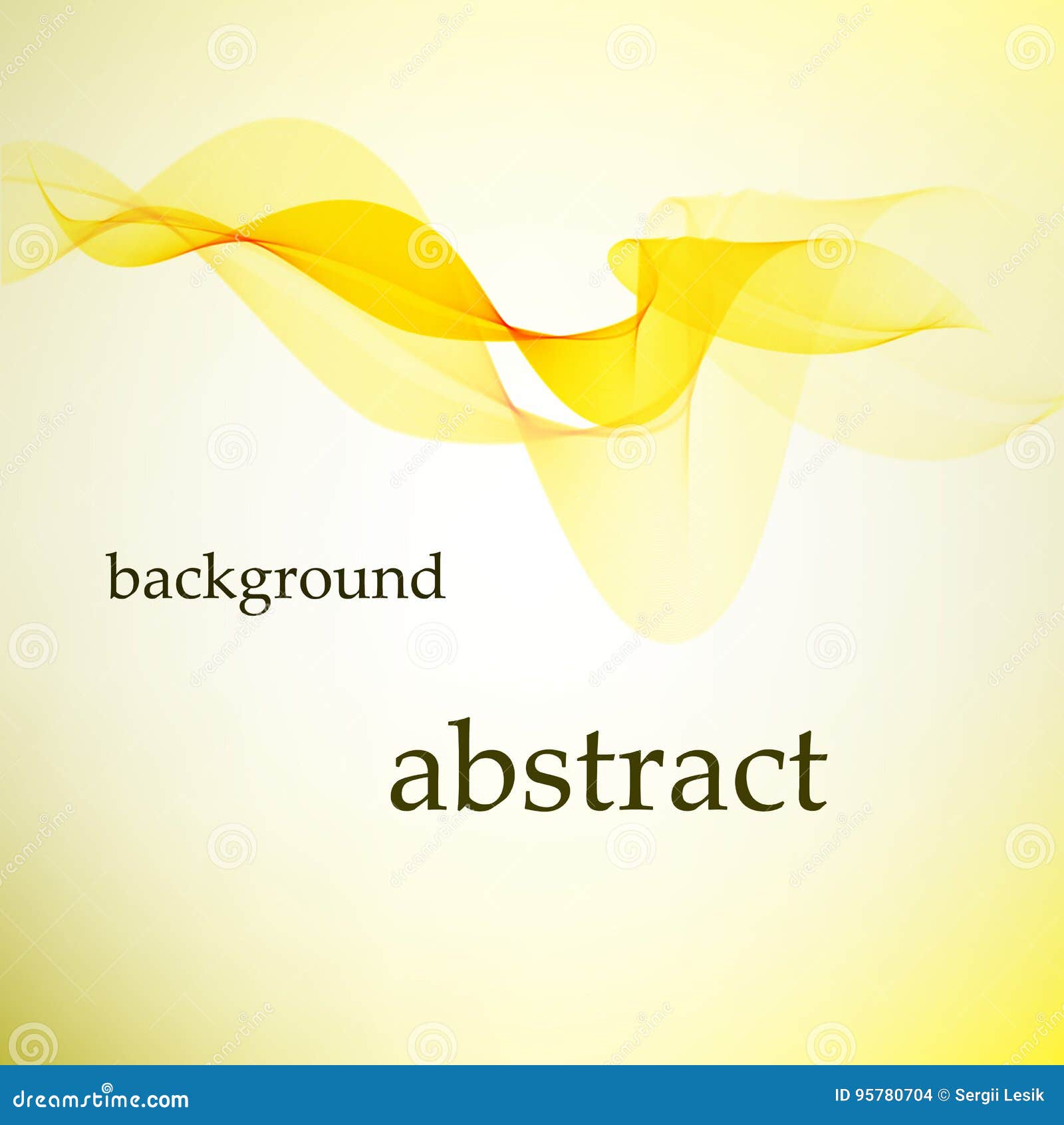 Abstract Orange Color Wave Design Element Abstract Smooth Color Wavy