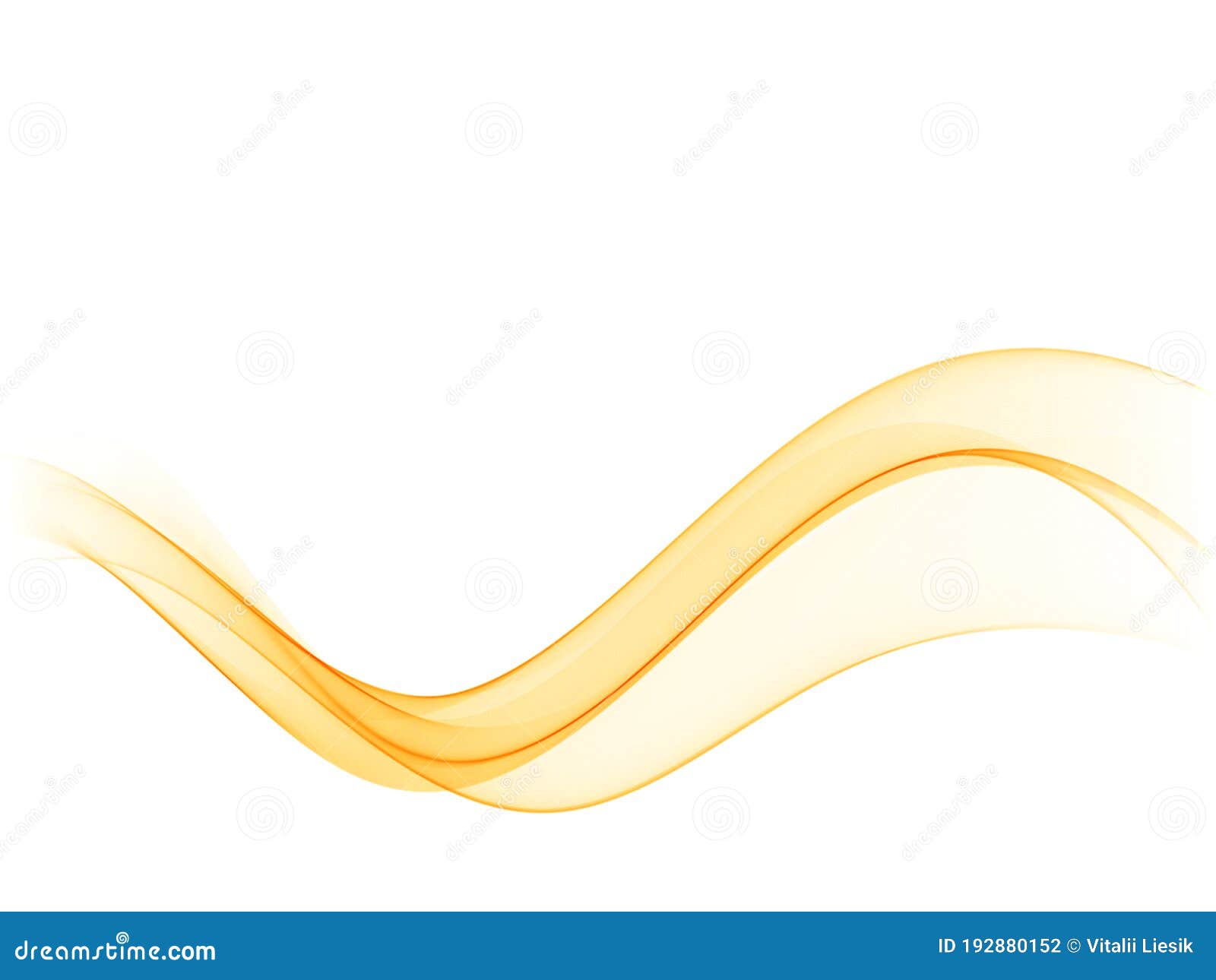 Abstract Orange Color Wave Design Element. Abstract Smooth Color Wavy ...