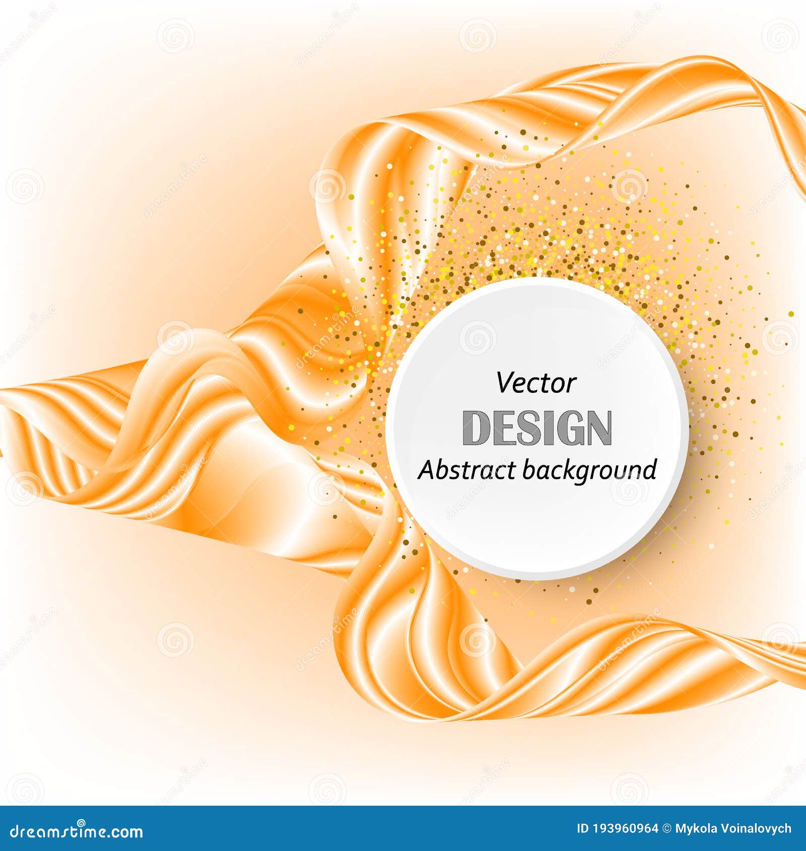 Abstract Orange Color Wave Design Element Abstract Smooth Color Wavy