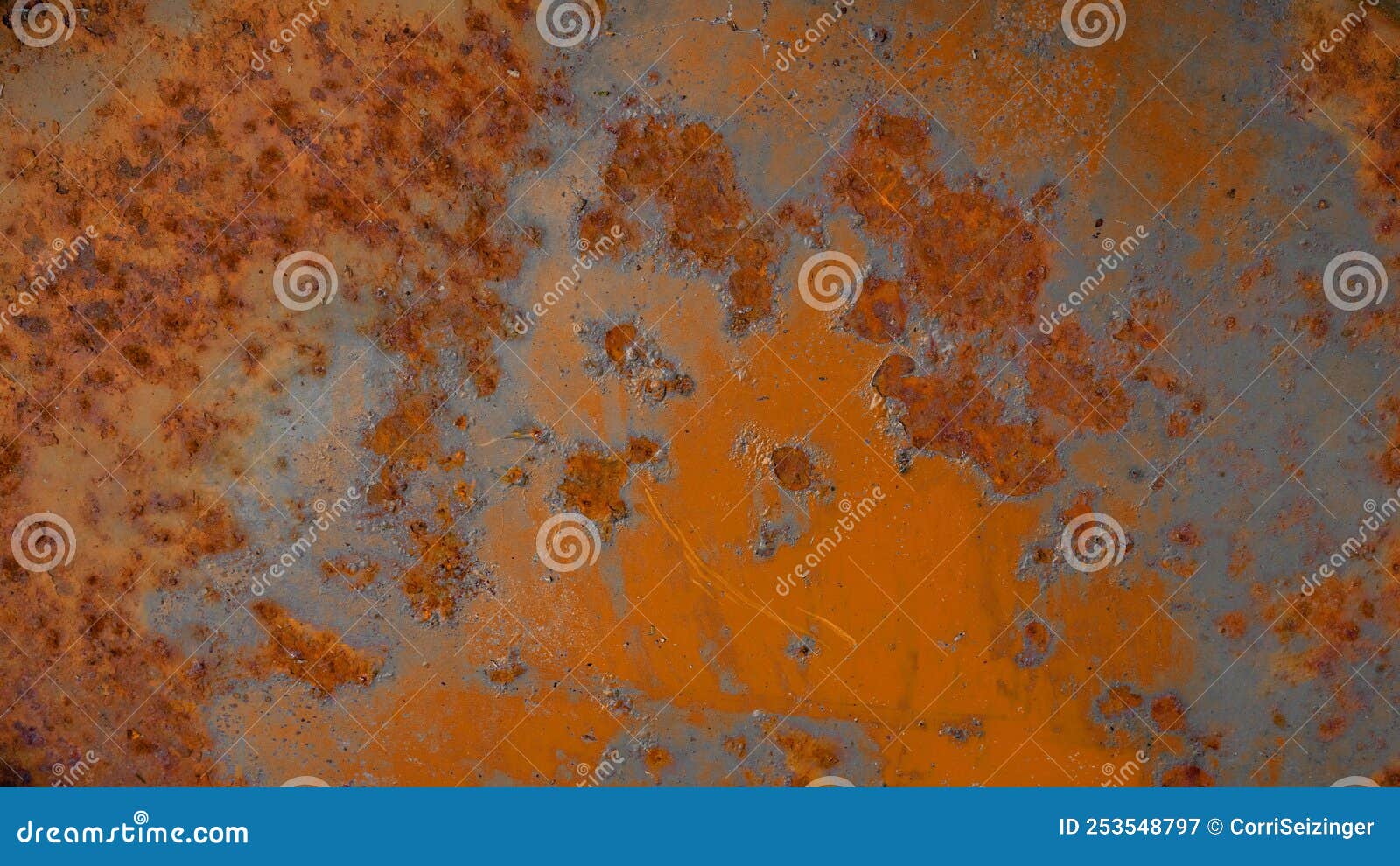 Abstract Orange Colored Peeling Rusty Metal Steel Aged Weathered Wall ...