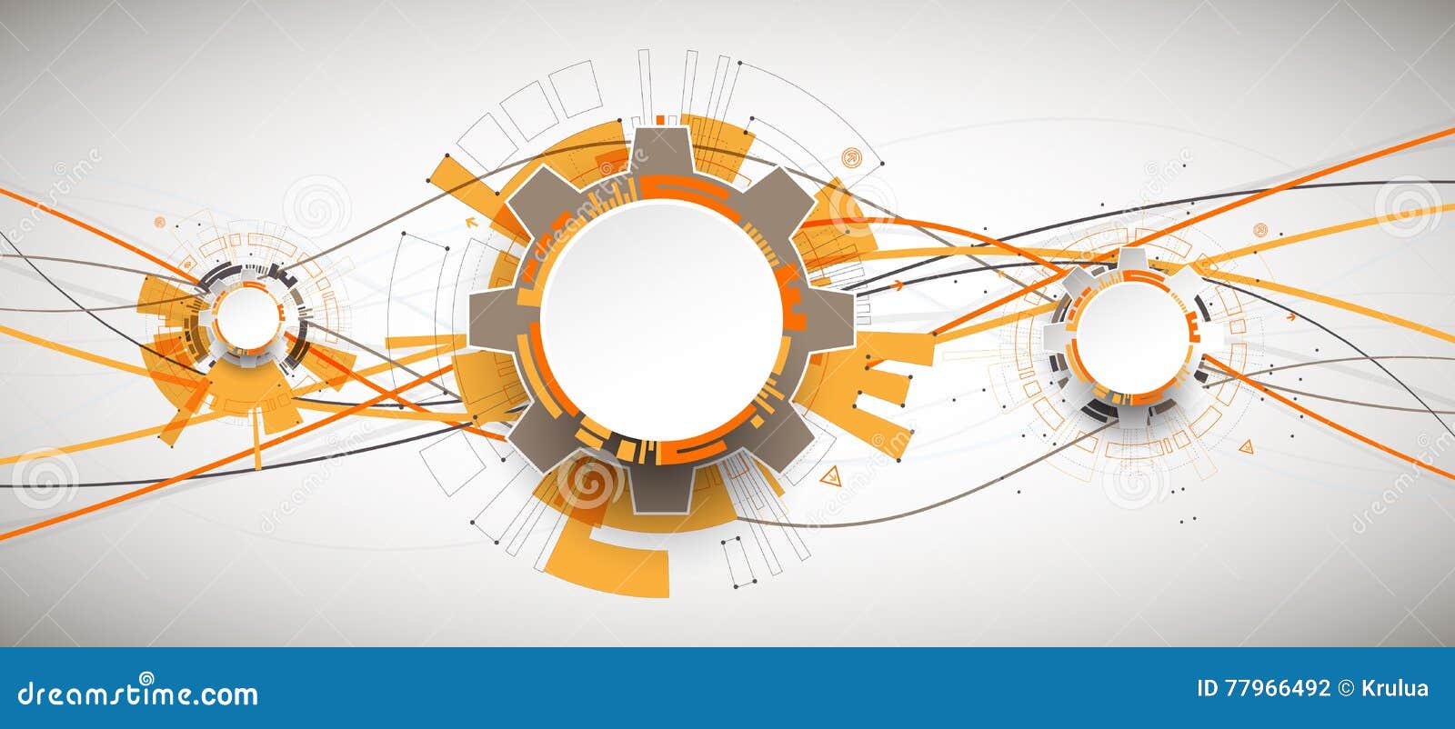 Abstract Orange Colored Technological Background with Various Te Stock ...