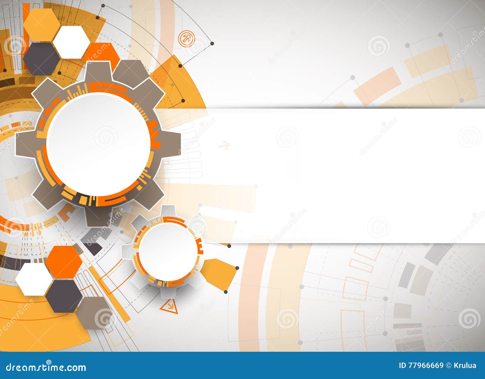 Abstract Orange Colored Technological Background with Various Te Stock ...