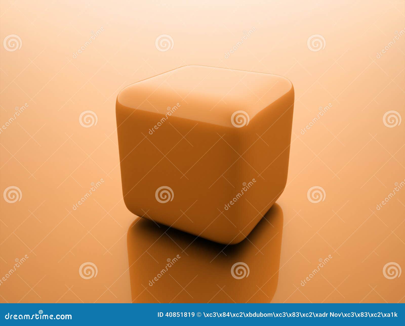 Abstract Orange Cubes Background Rendered Stock Illustration ...