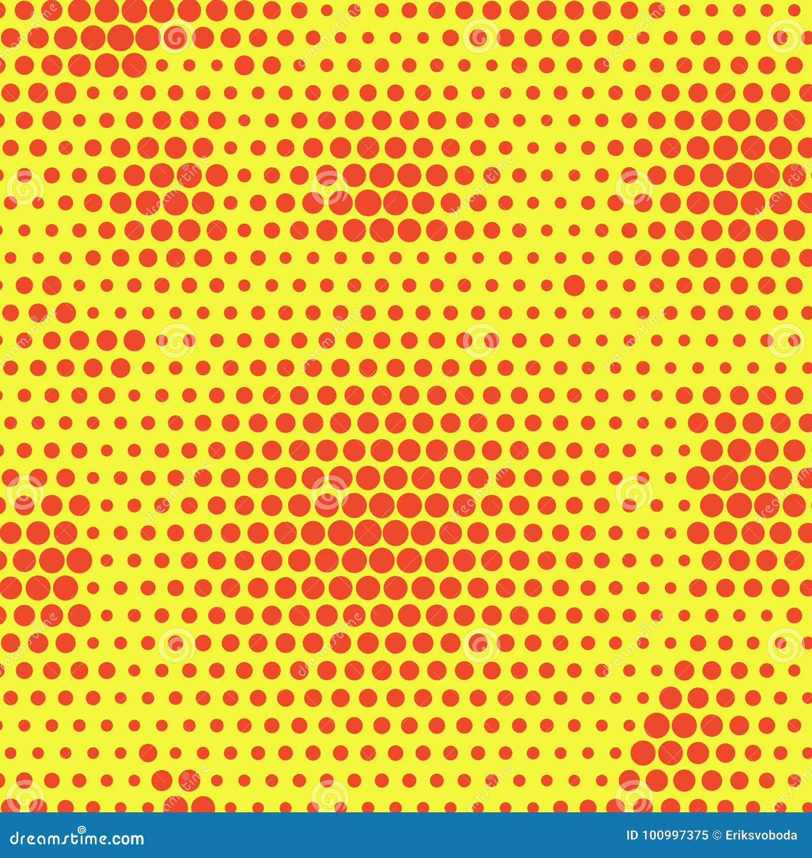 Abstract Orange Dotted Halftone Background. Two Color Pattern on Yellow ...