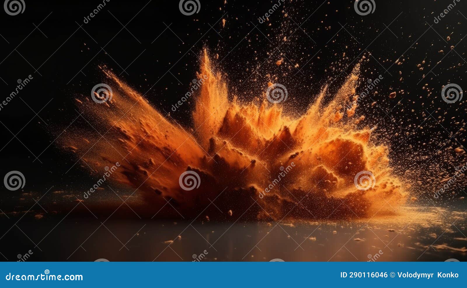 Abstract Orange Dust Explosion Background. Generative Ai Stock Photo ...