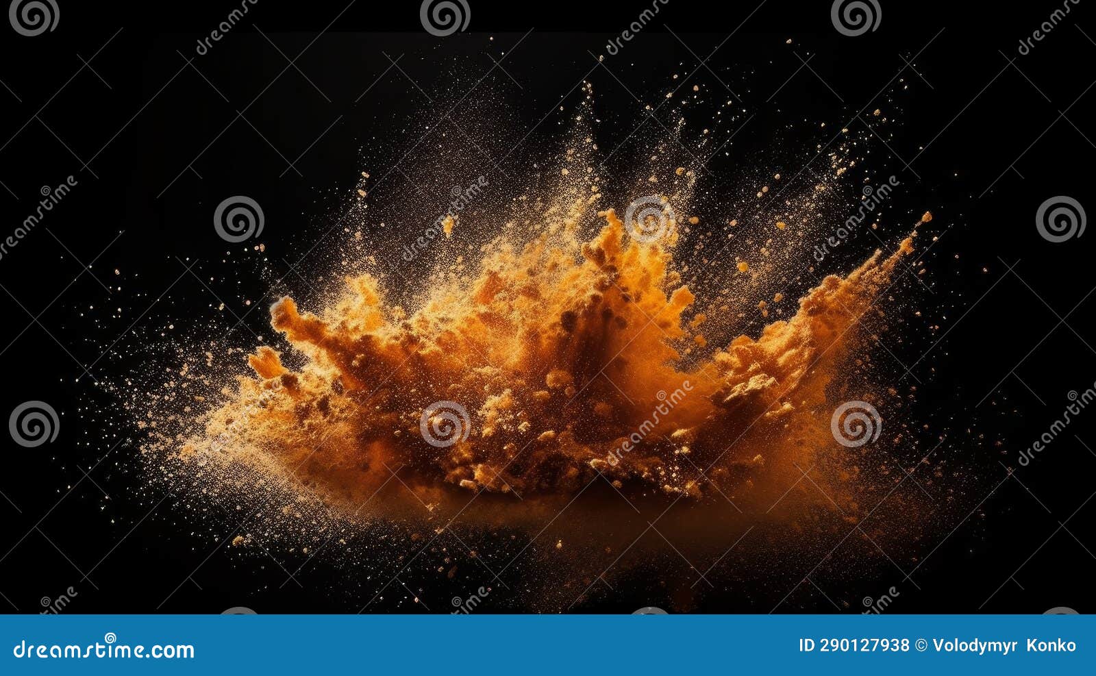 Abstract Orange Dust Explosion Background. Generative Ai Stock Photo ...