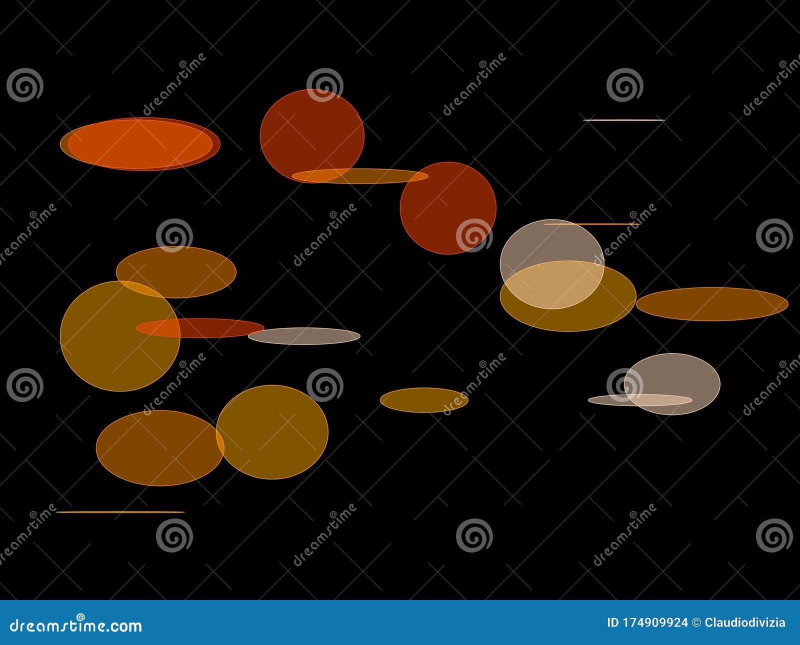Abstract Orange Ellipses Illustration Background Stock Illustration ...