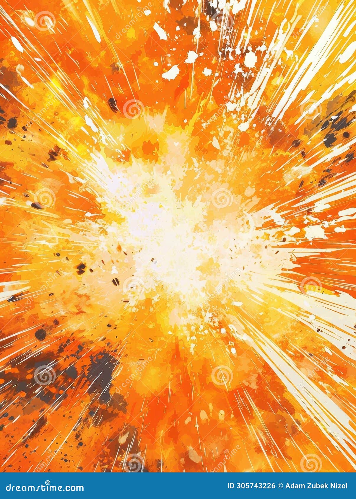 Abstract Orange Explosion Background Stock Illustration - Illustration ...