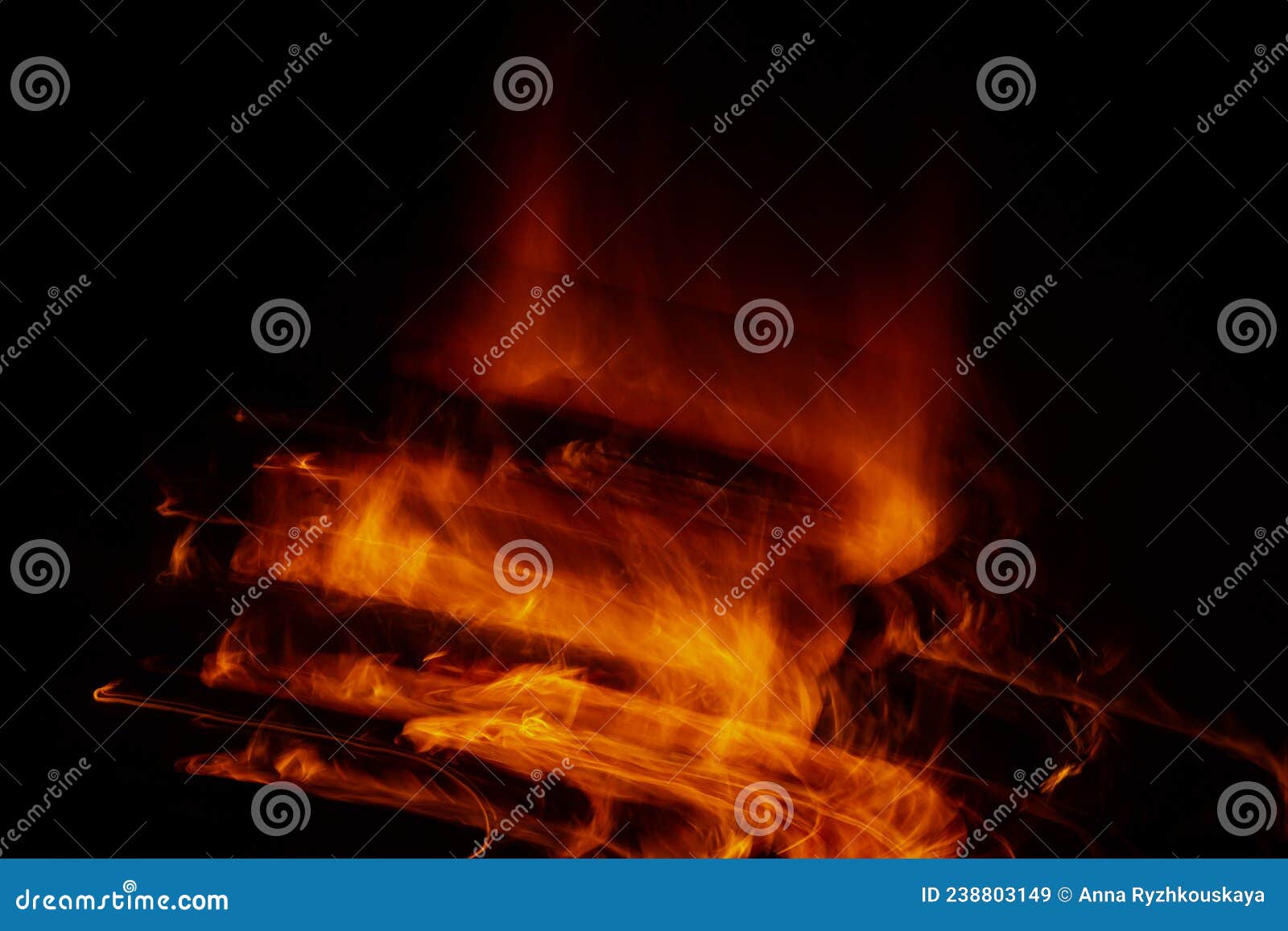 Abstract Orange Fire Flame at Night Stock Image - Image of orange ...