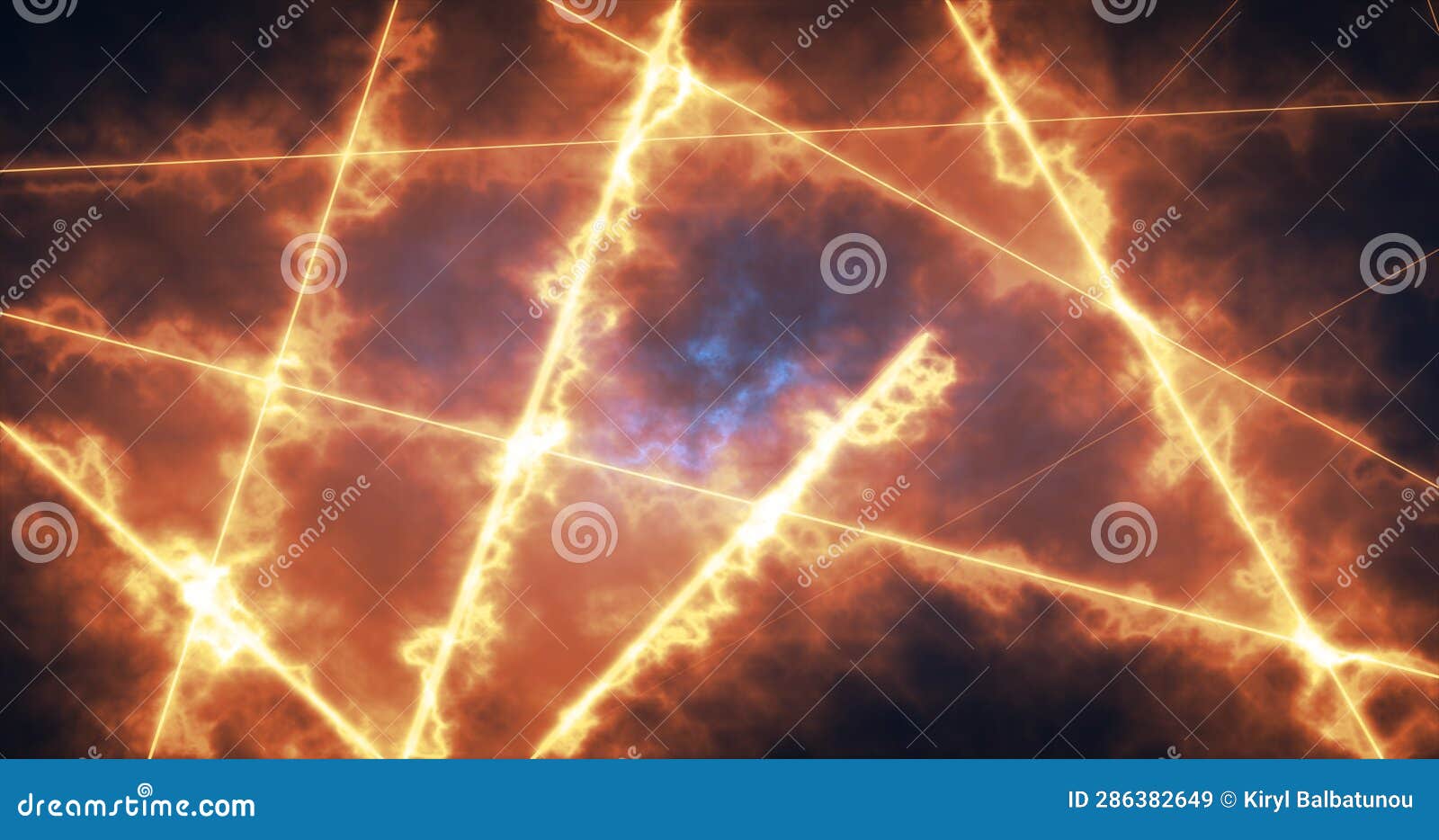 Abstract Fire Neon Energy Lines Magical Glowing Background Stock Image ...