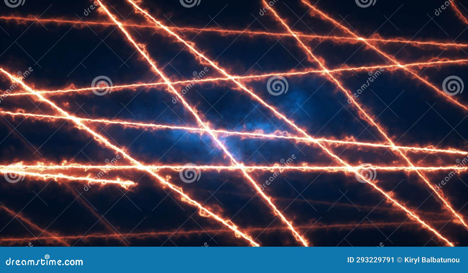 Abstract Orange Fire Neon Energy Lines Magical Glowing Stock ...
