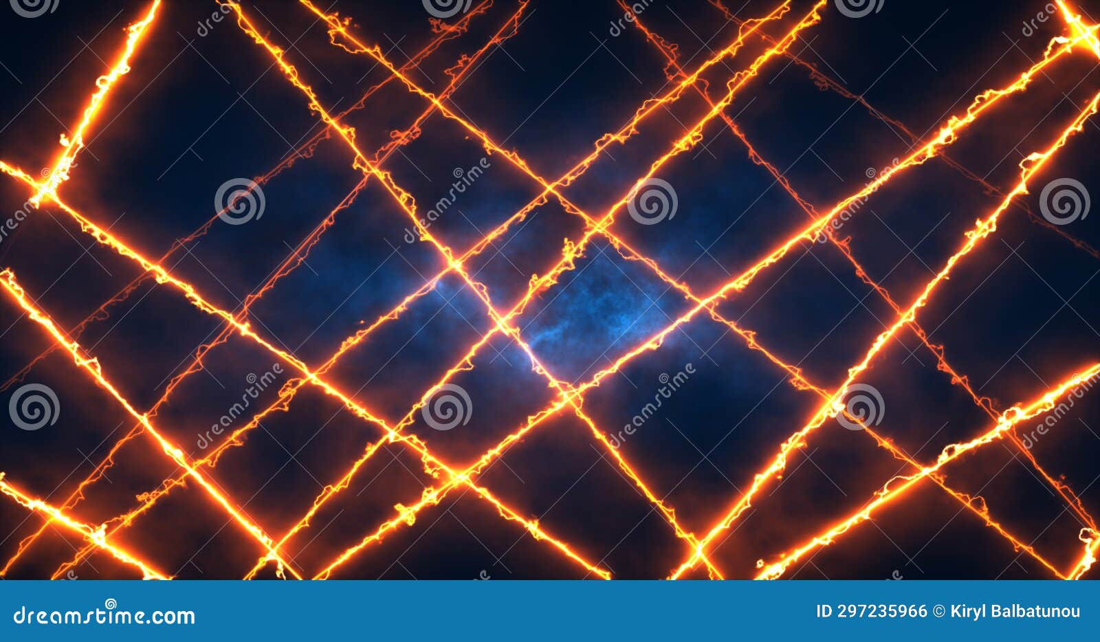 Abstract Orange Fire Neon Energy Lines Magical Glowing Stock ...