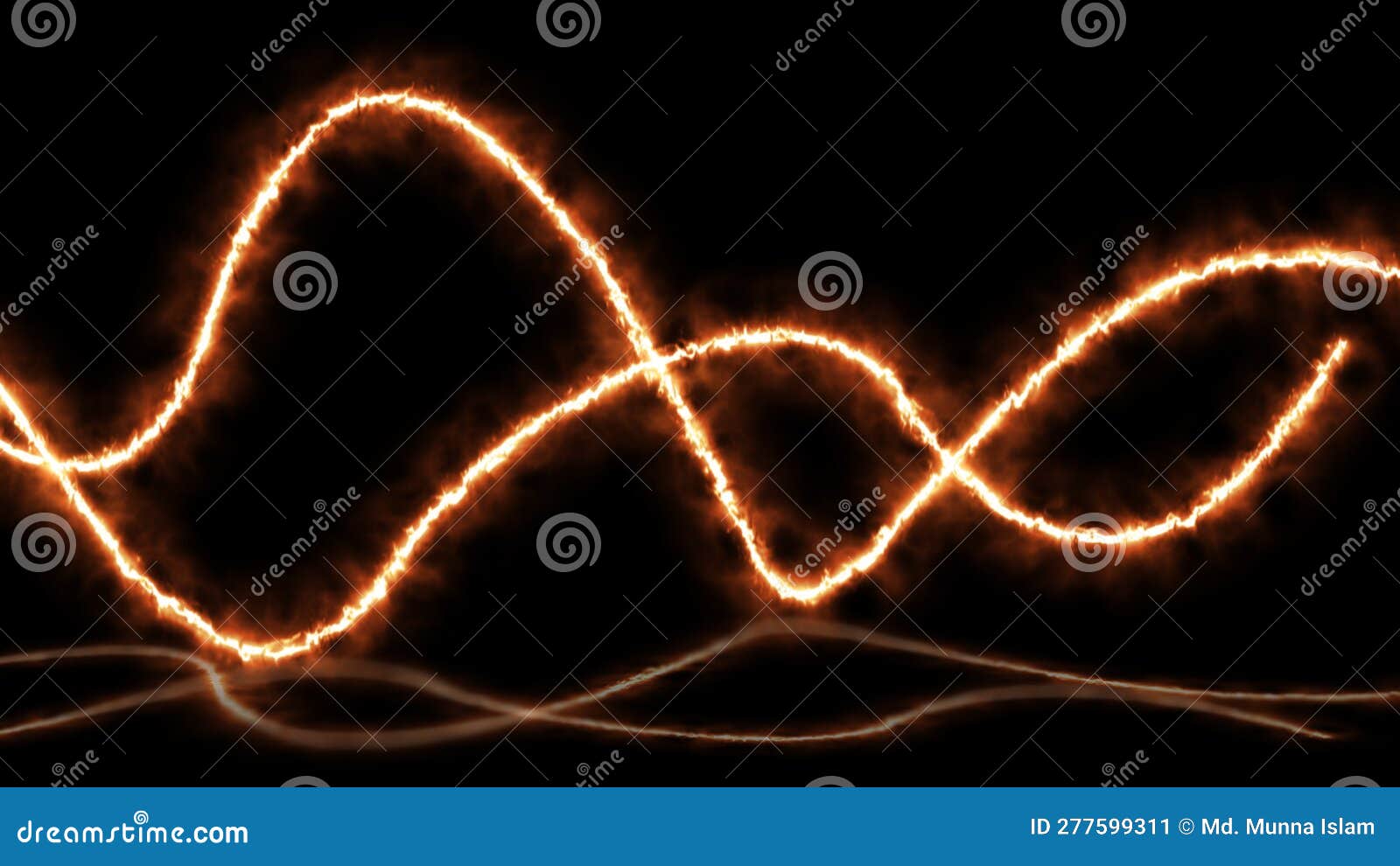 Abstract Orange Fire Neon Energy Lines Magical Glowing Background ...