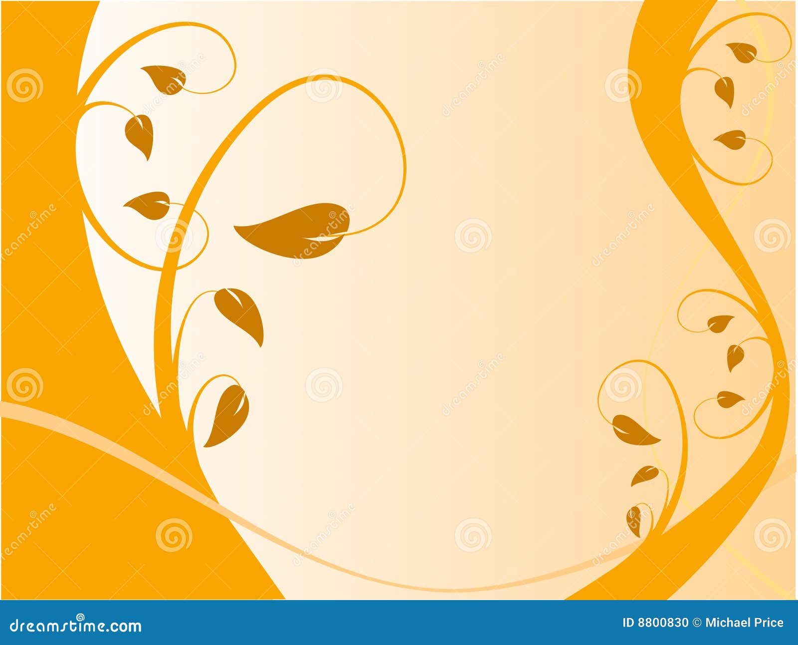 Abstract Orange Floral Background Stock Vector - Illustration of design ...