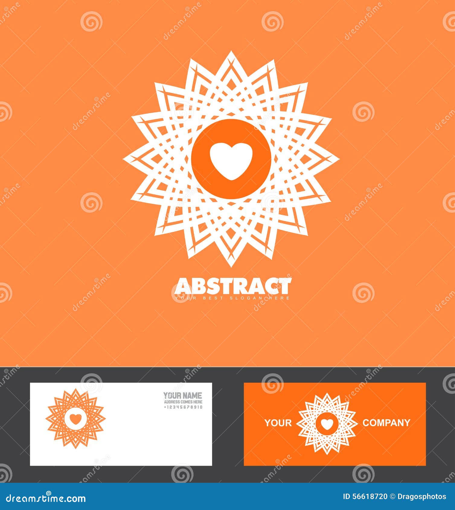 Abstract Orange Flower Logo Icon Stock Vector - Illustration of brand ...