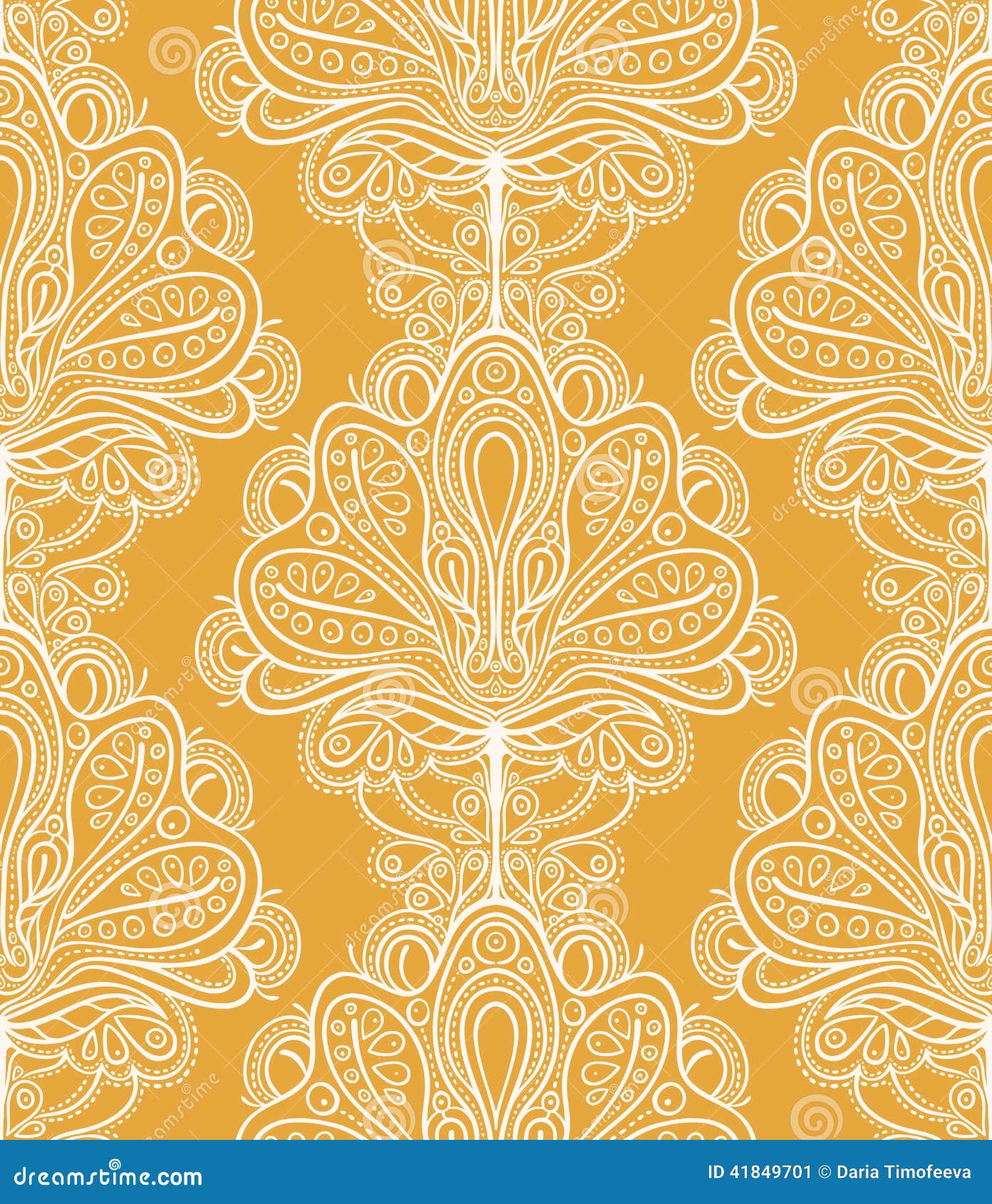 Abstract orange flowers stock vector. Illustration of pattern - 41849701