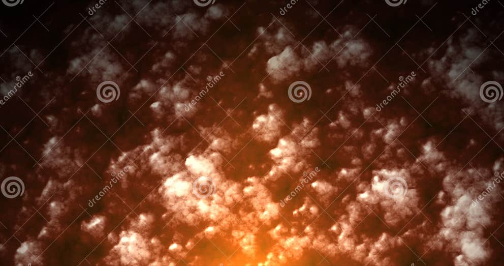 Abstract Orange Glowing Smoke Campfire Background Stock Illustration ...