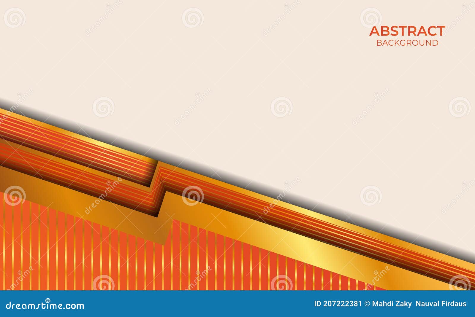 Abstract Orange and Gold Design Stock Vector - Illustration of future ...