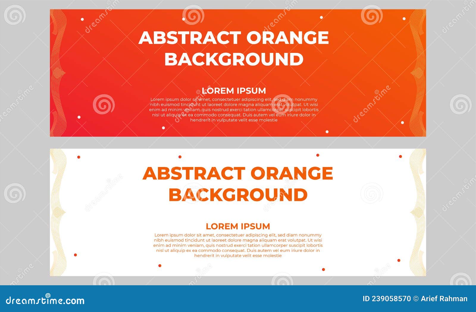 Abstract Orange Gradient Banner Template Stock Vector - Illustration of ...