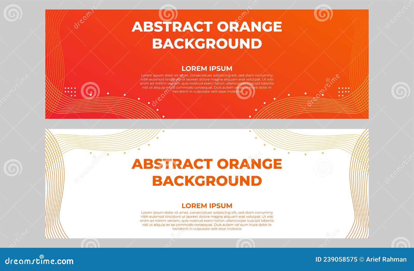 Abstract Orange Gradient Banner Template Stock Vector - Illustration of ...