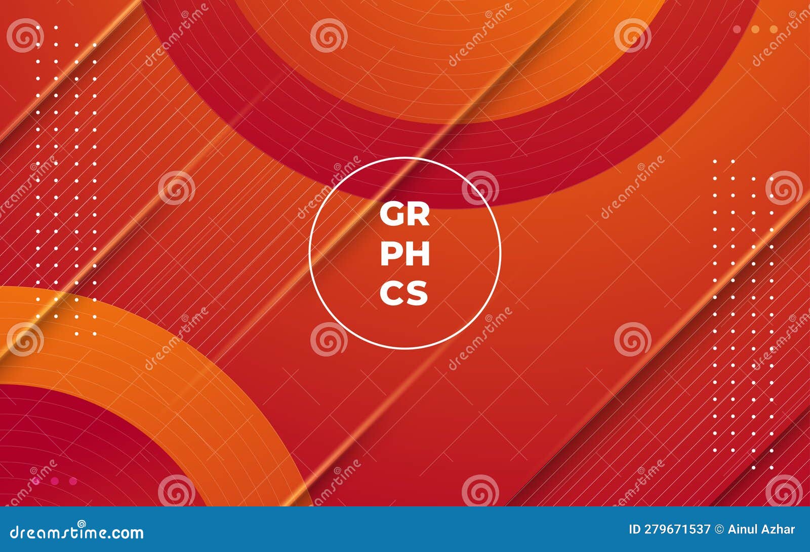 Abstract Orange Gradient Color Geometric Shape with Circle Simple Line ...