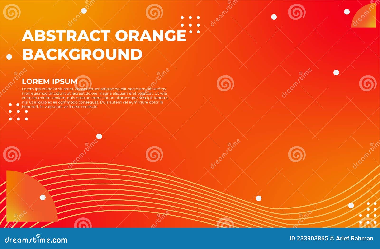 Abstract Orange Gradient Geometric Background Design Stock Vector ...