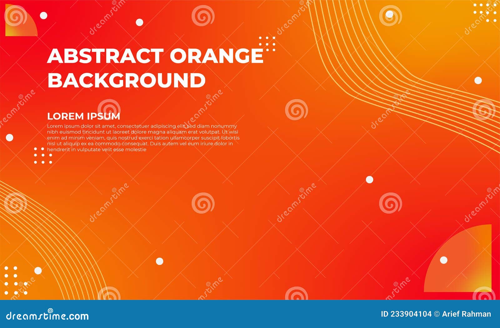 Abstract Orange Gradient Geometric Background Design Stock Vector ...