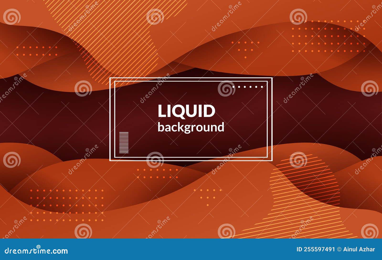Abstract Orange Gradient Liquid Wavy with Geometric Shape Oevrlap Layers Background. Stock ...
