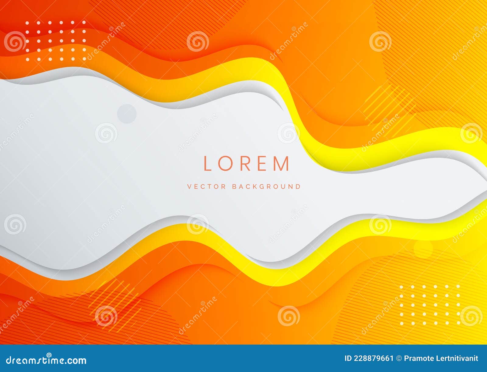 Abstract Orange Gradient Wave Design on White Background Stock Vector ...