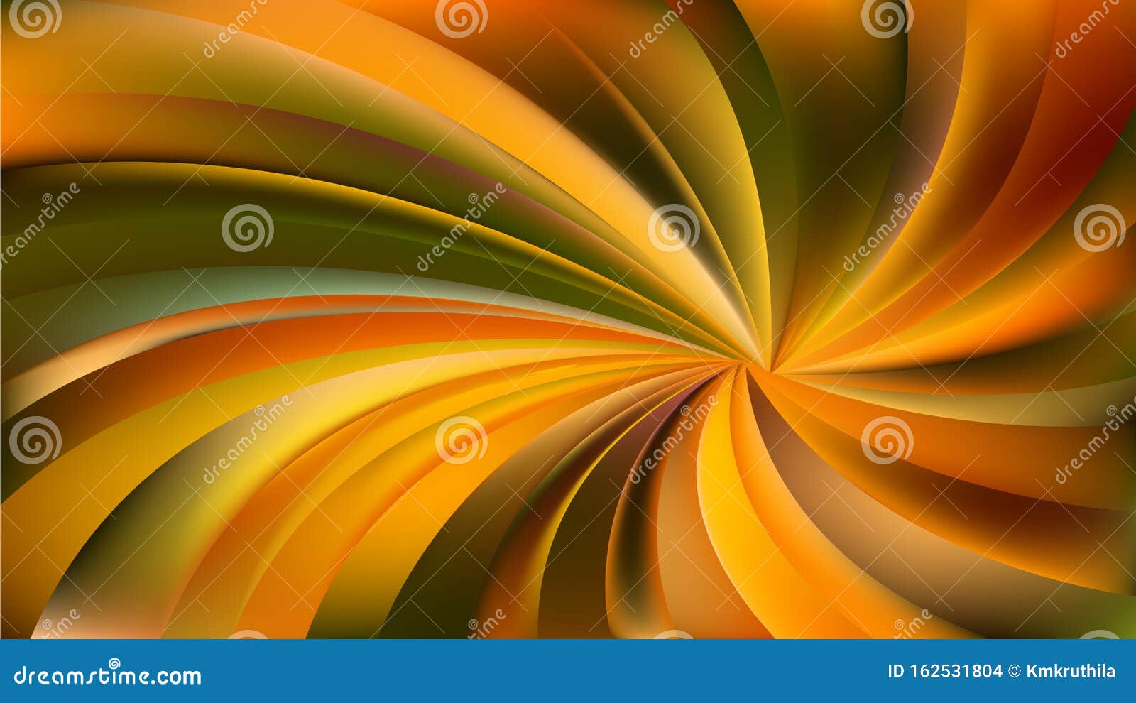 Abstract Orange and Green Radial Spiral Rays Background Stock Vector ...