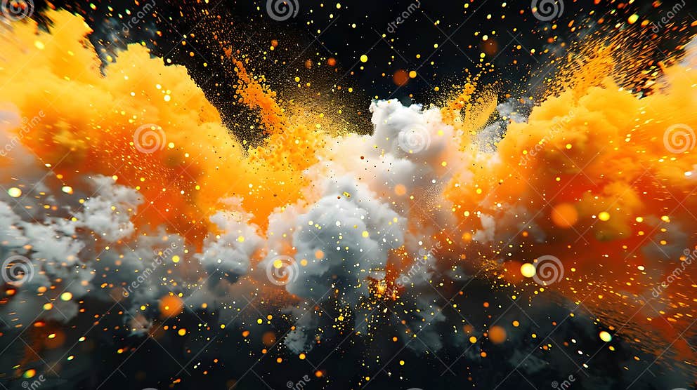 Abstract Orange and Grey Explosion Background Stock Illustration ...