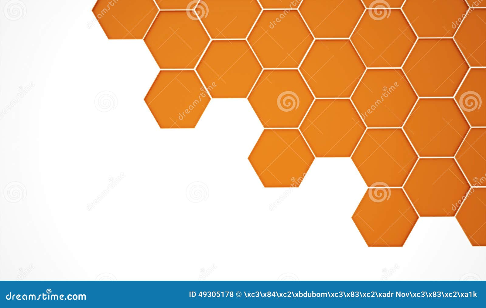 Abstract Orange Hexagonal Background Stock Illustration - Illustration ...