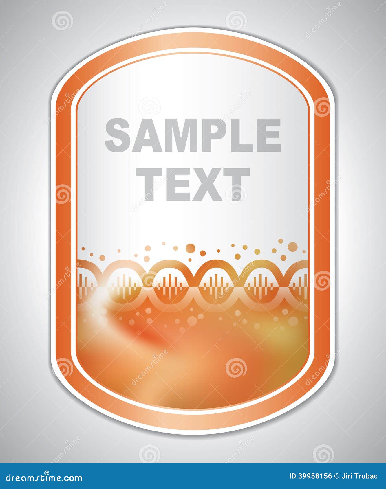Abstract Orange Laboratory Label Stock Vector - Illustration of genetic ...