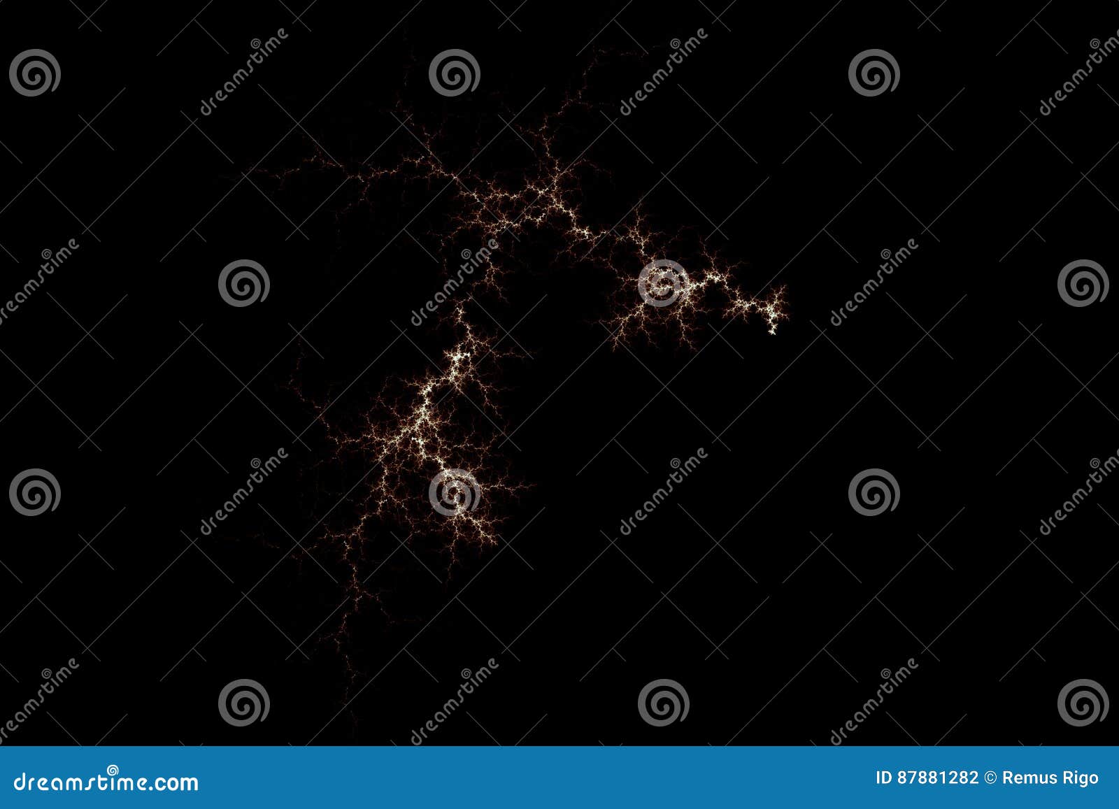 Abstract Orange Lightning Design Stock Illustration - Illustration of ...