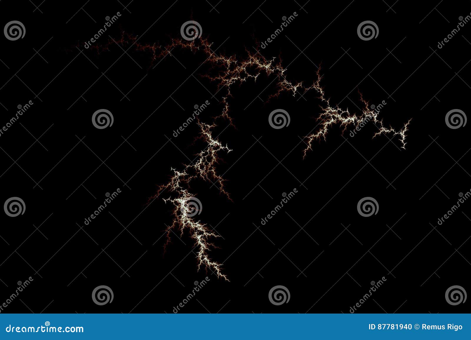 Abstract Orange Lightning Design Stock Illustration - Illustration of ...