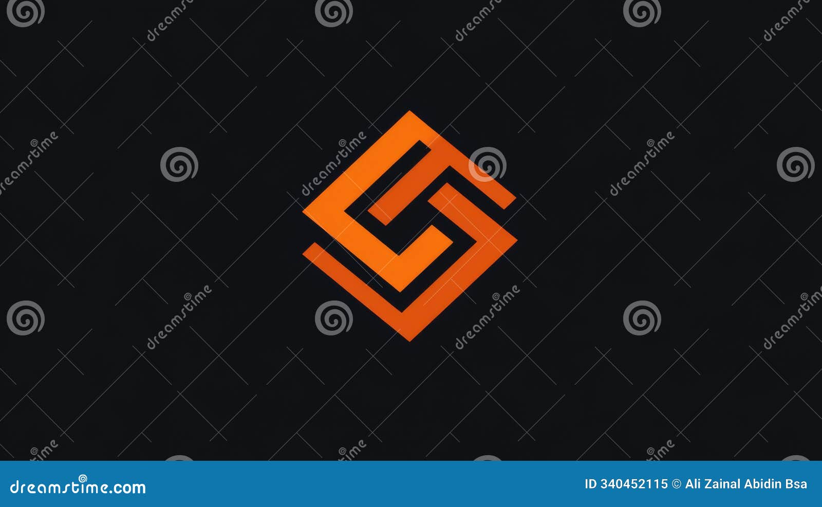 Abstract Orange Logo.Symphony of Angles Stock Illustration ...