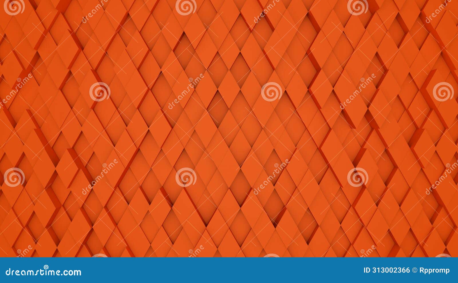 Abstract Orange Modern Architecture 3D Background with Orange Rhombus ...