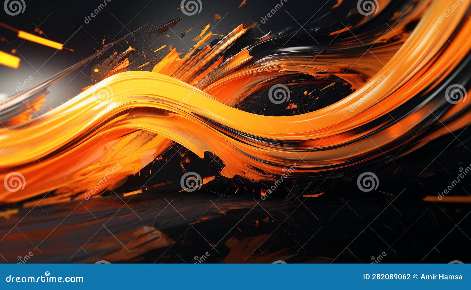 Abstract Orange Paint Splash Stock Illustration - Illustration of ...