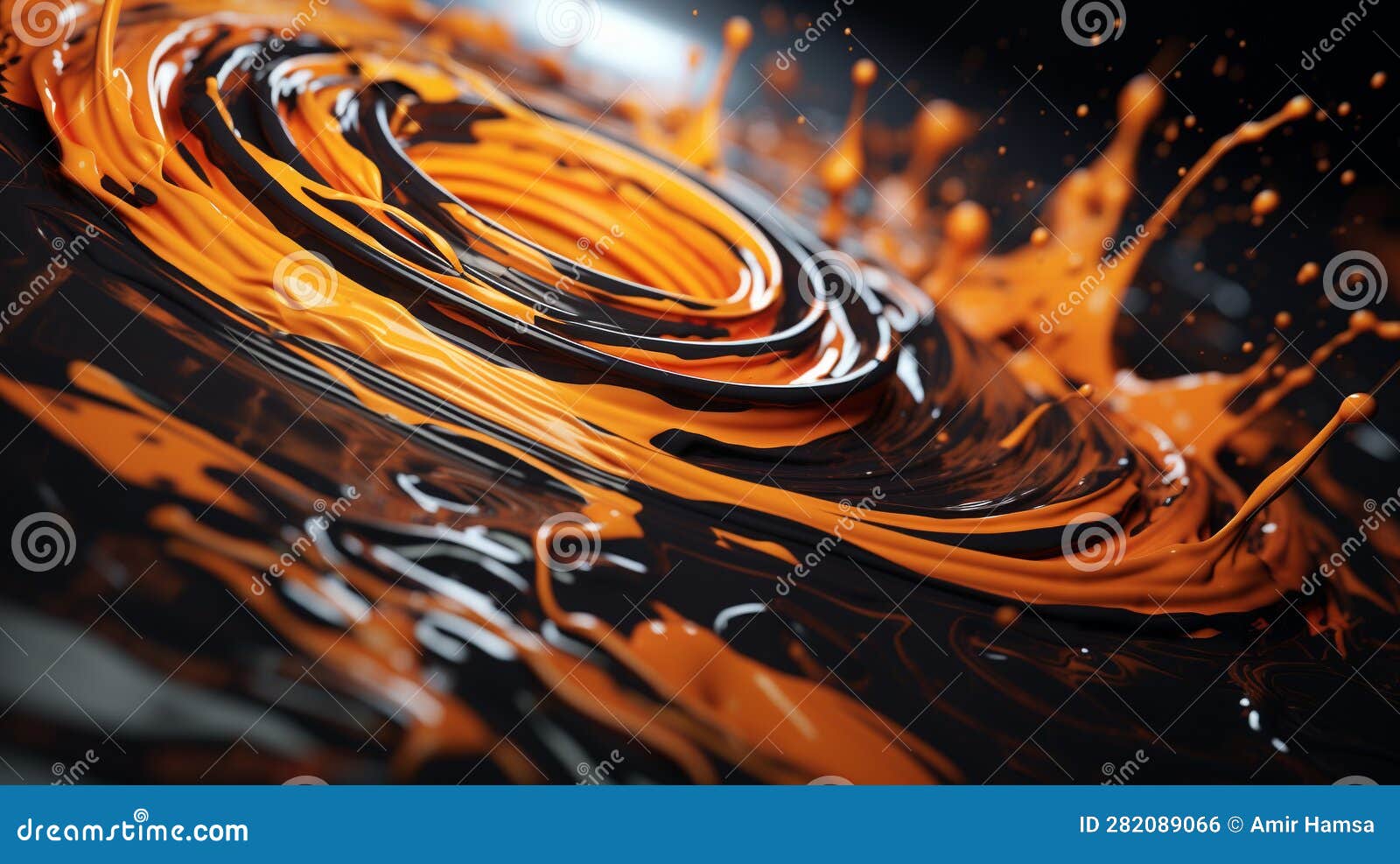Abstract Orange Paint Splash Stock Illustration - Illustration of ...