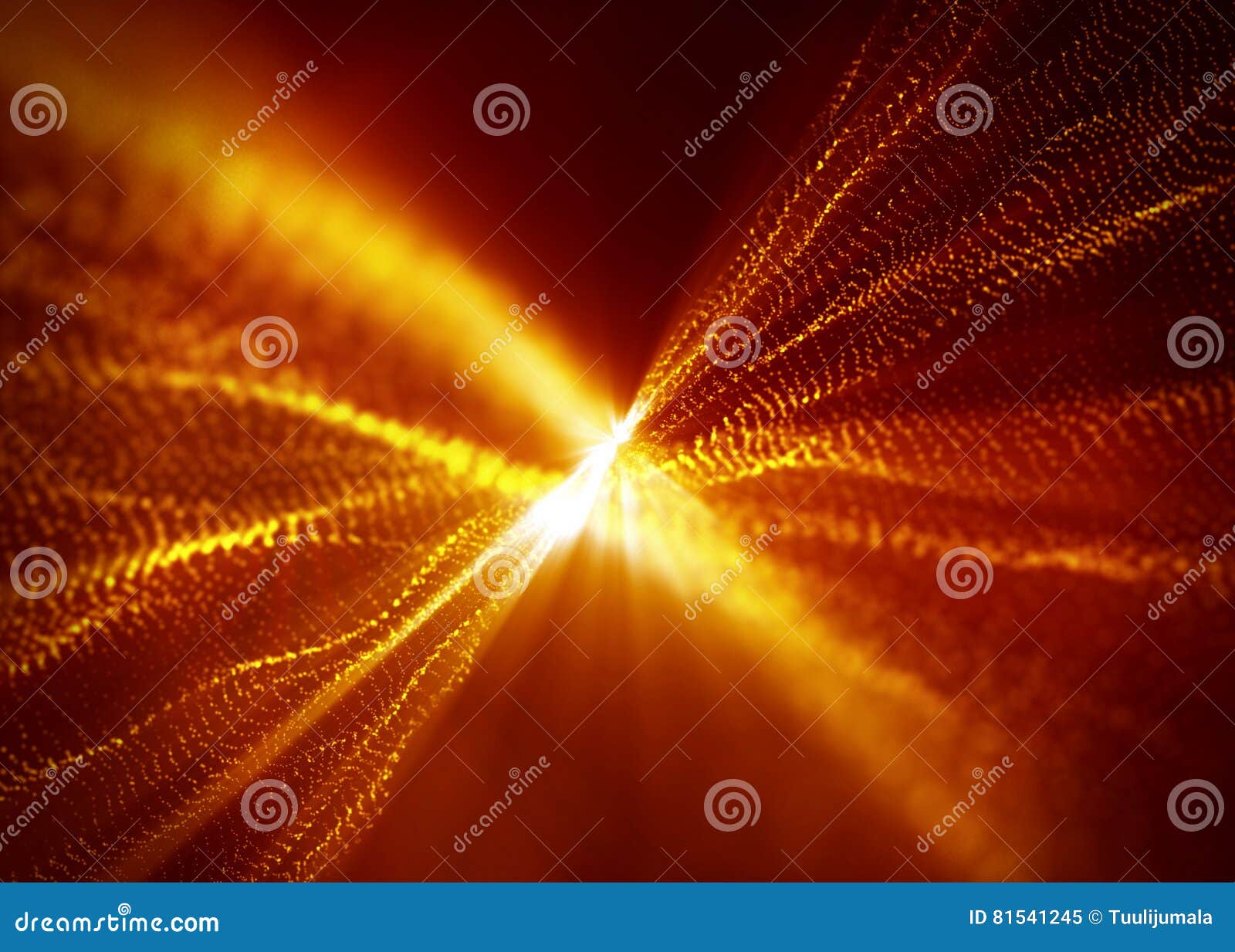 Abstract Orange Particles Burst Background. Stock Illustration ...