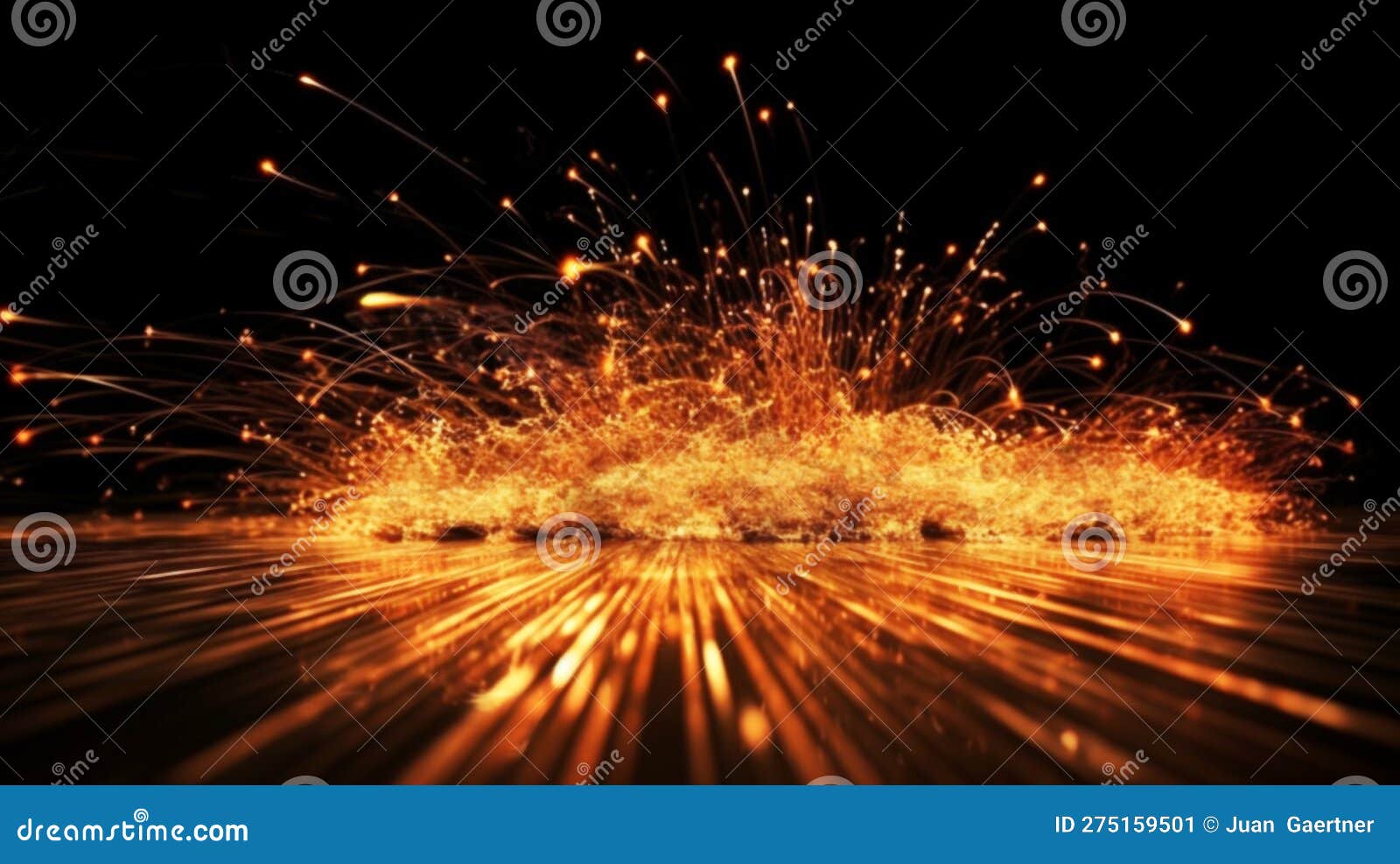 Abstract Orange Particles, Optical Fiber Stock Image - Image of fiber ...