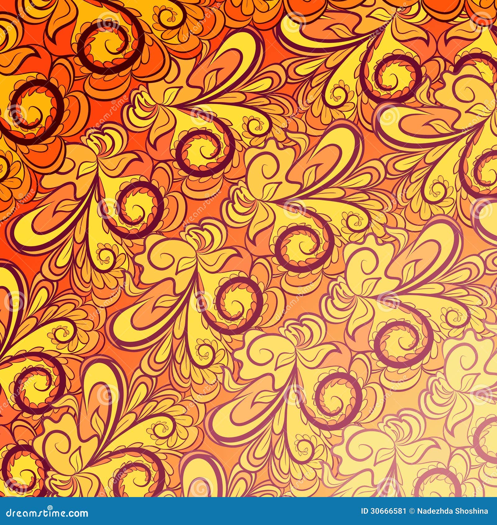 Abstract orange pattern stock vector. Illustration of ornament - 30666581