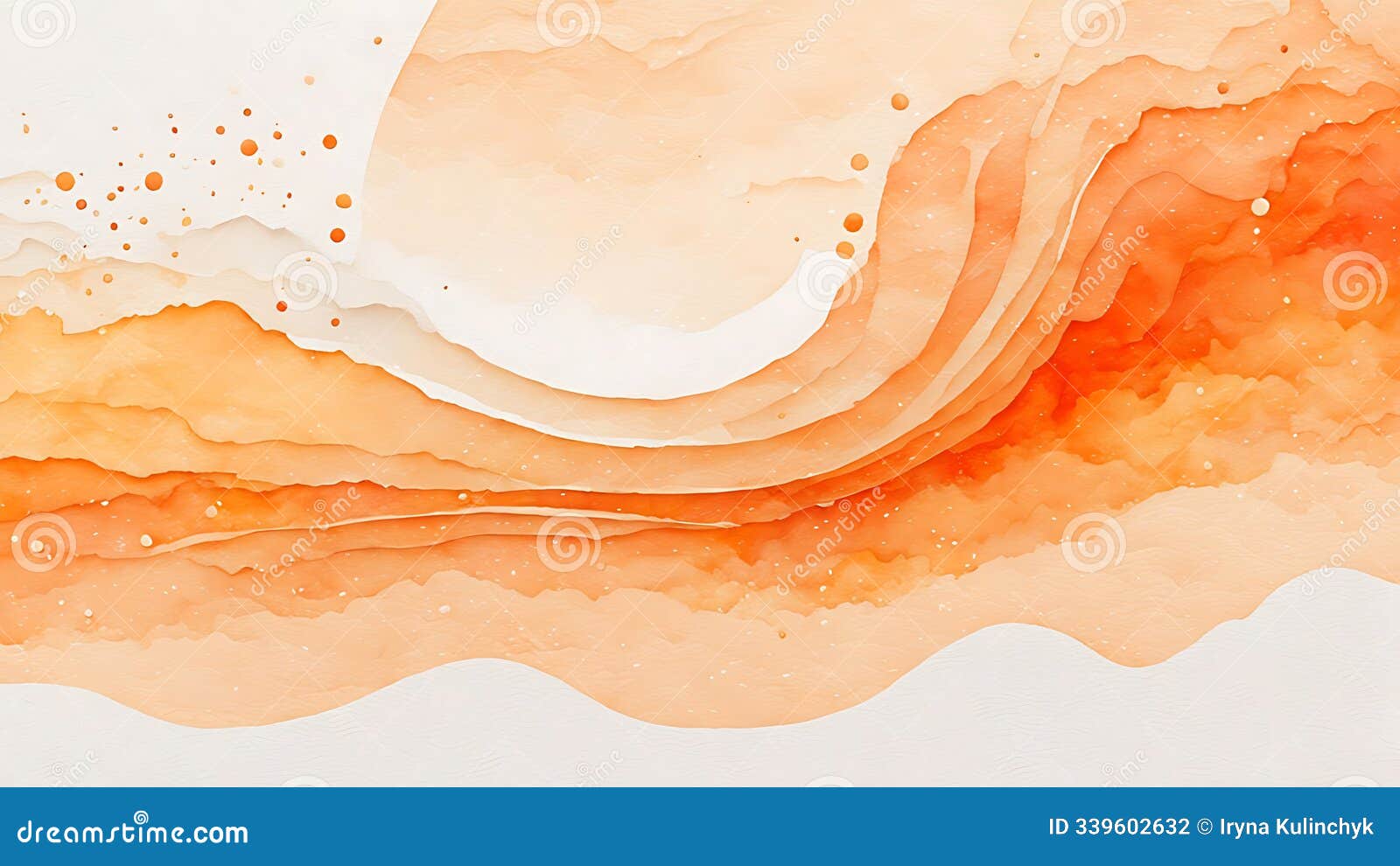 Abstract Orange and Peach Watercolor Texture with Soft, Flowing ...