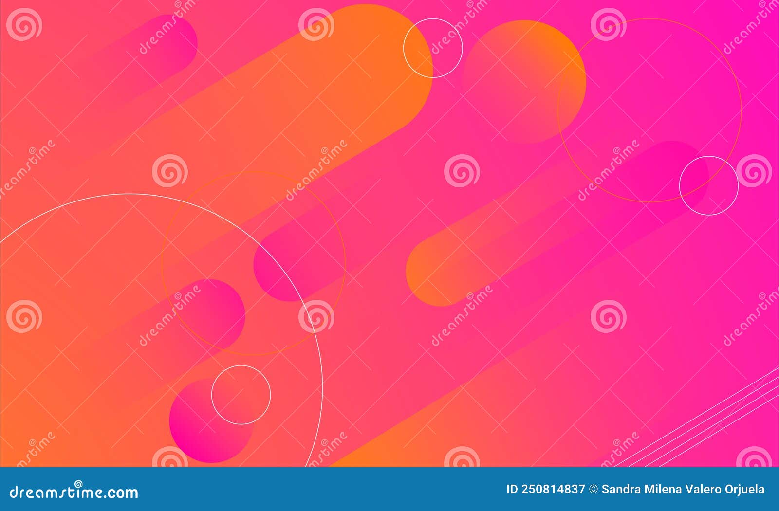 Abstract Orange and Pink Gradient Background with Geometric Elements ...
