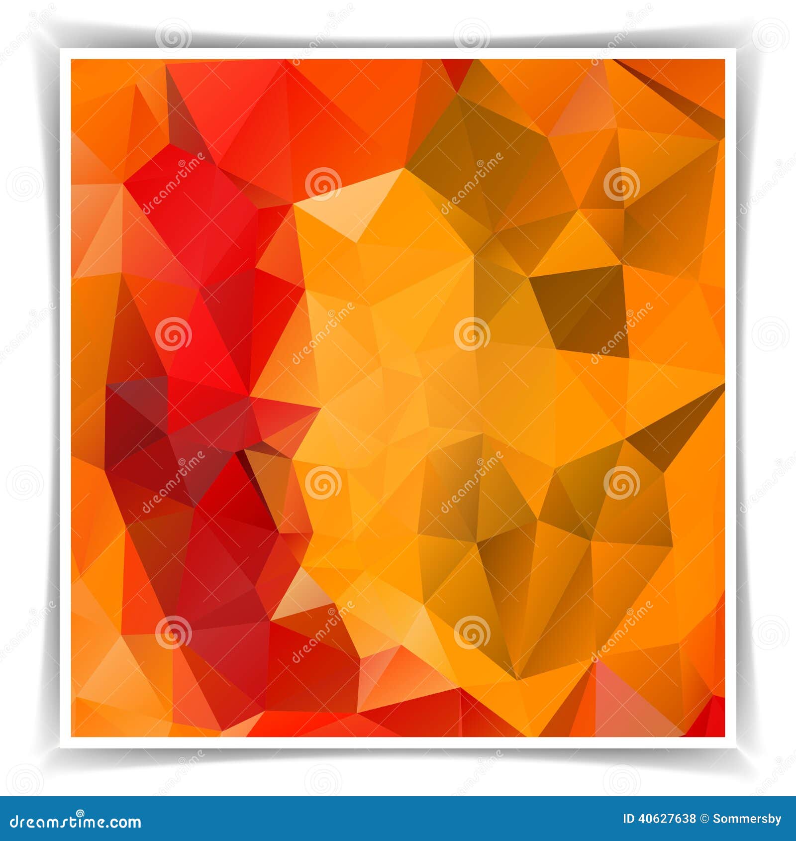 Abstract Orange Polygonal Background Stock Vector - Illustration of ...