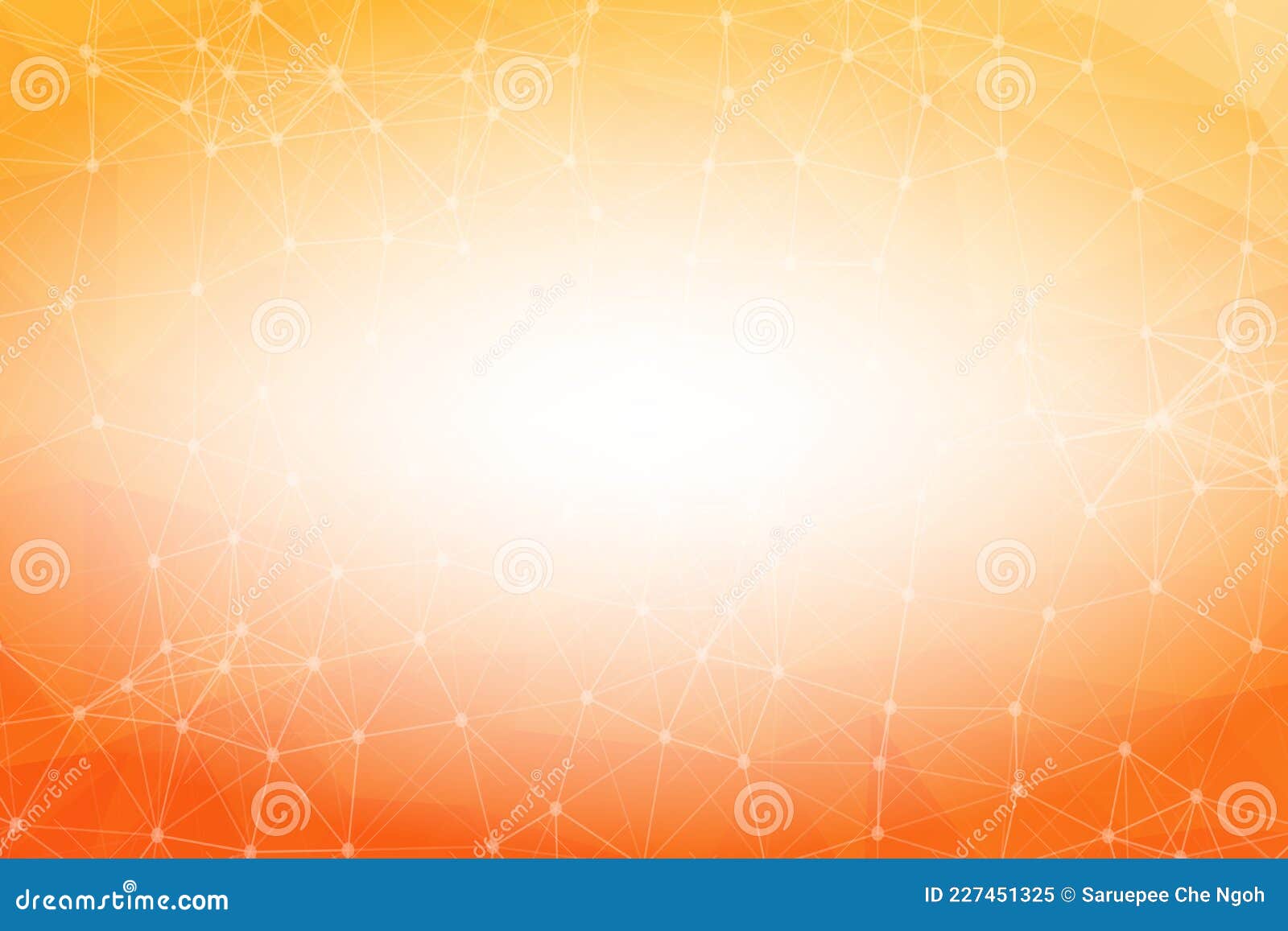 Abstract Orange Polygonal Space Background with Connecting Dots and ...