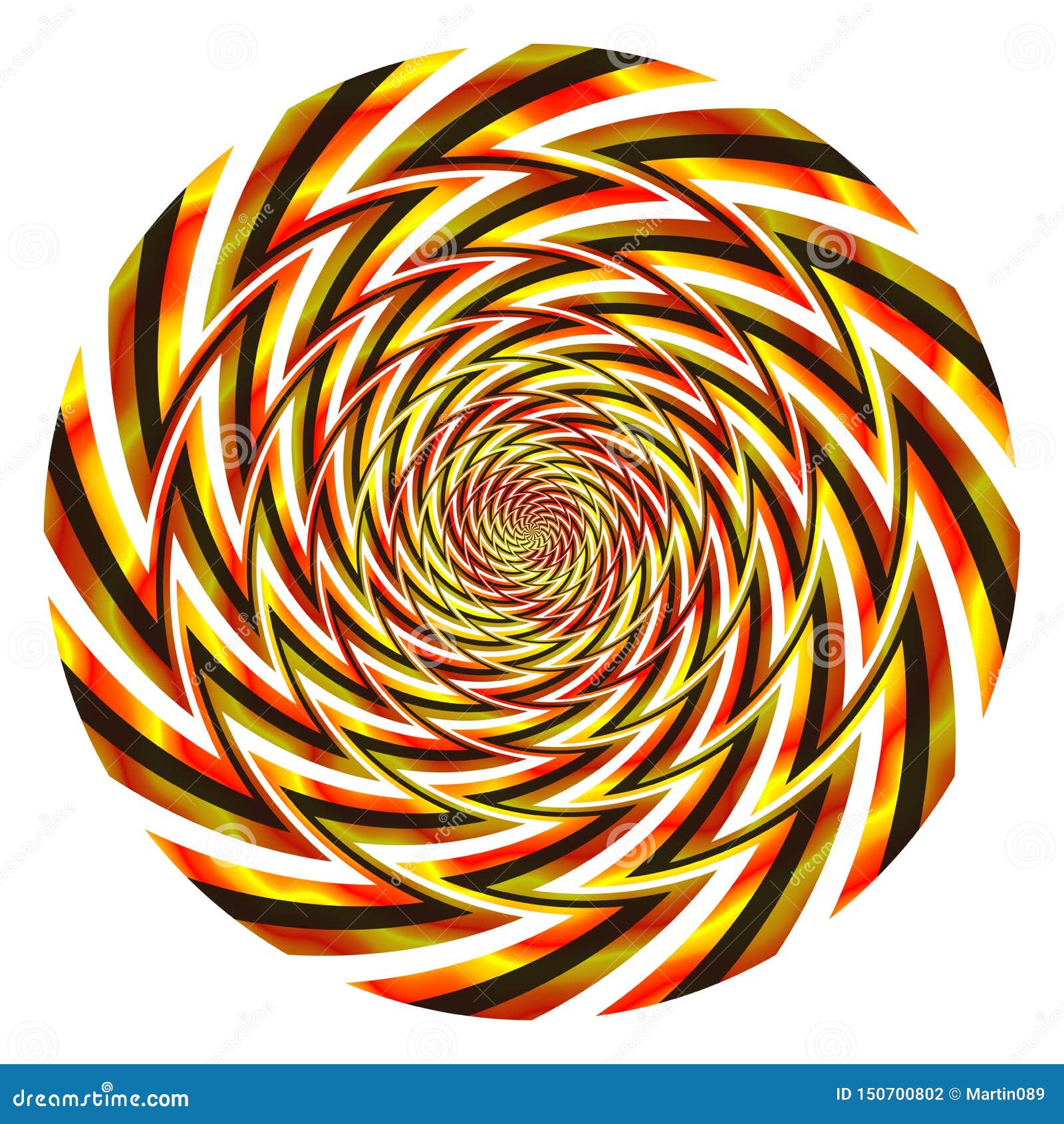 Abstract Orange Power Vortex Ball Stock Illustration - Illustration of ...