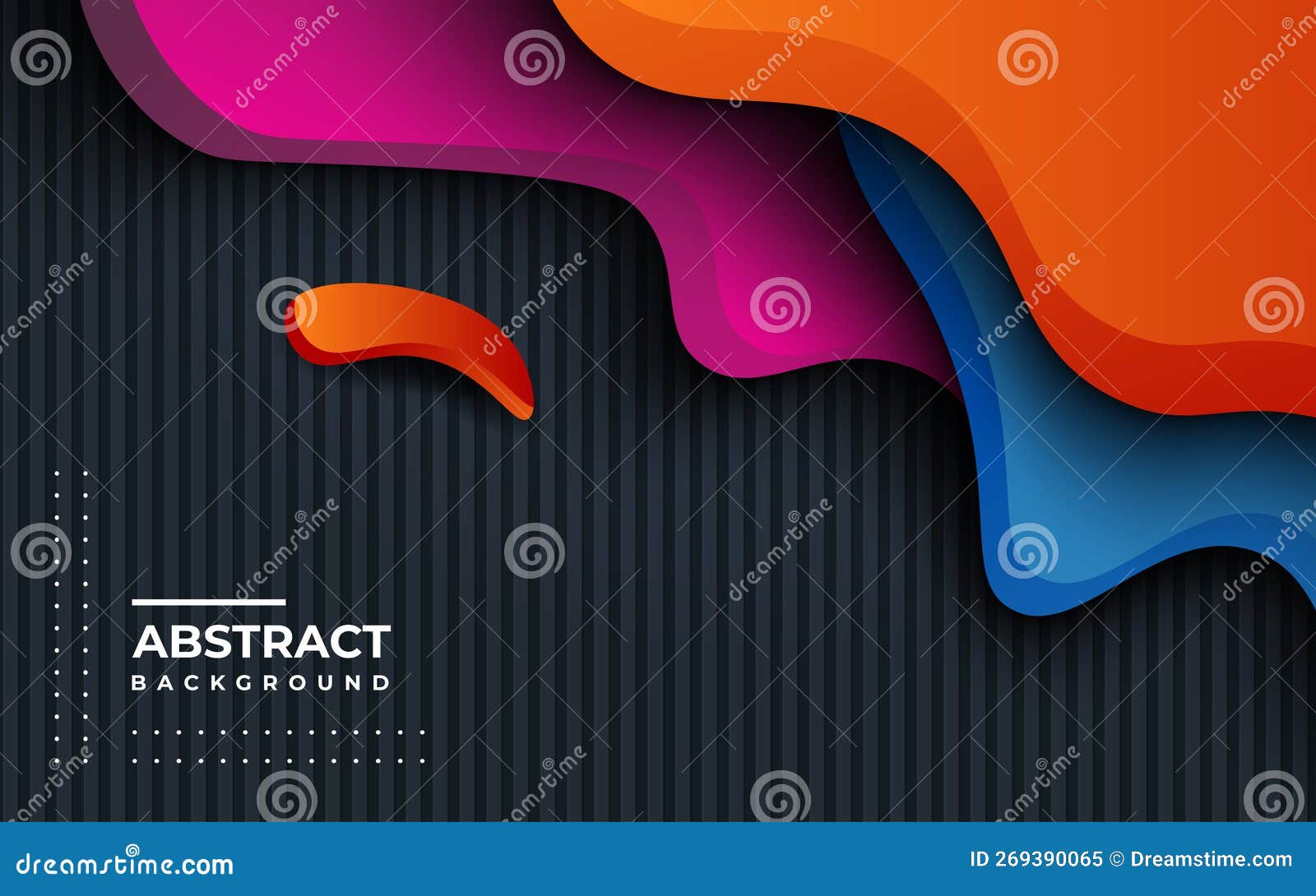 Abstract Orange, Purple, Blue Gradient Wavy Overlap Layers with Modern Texture Background. Stock ...