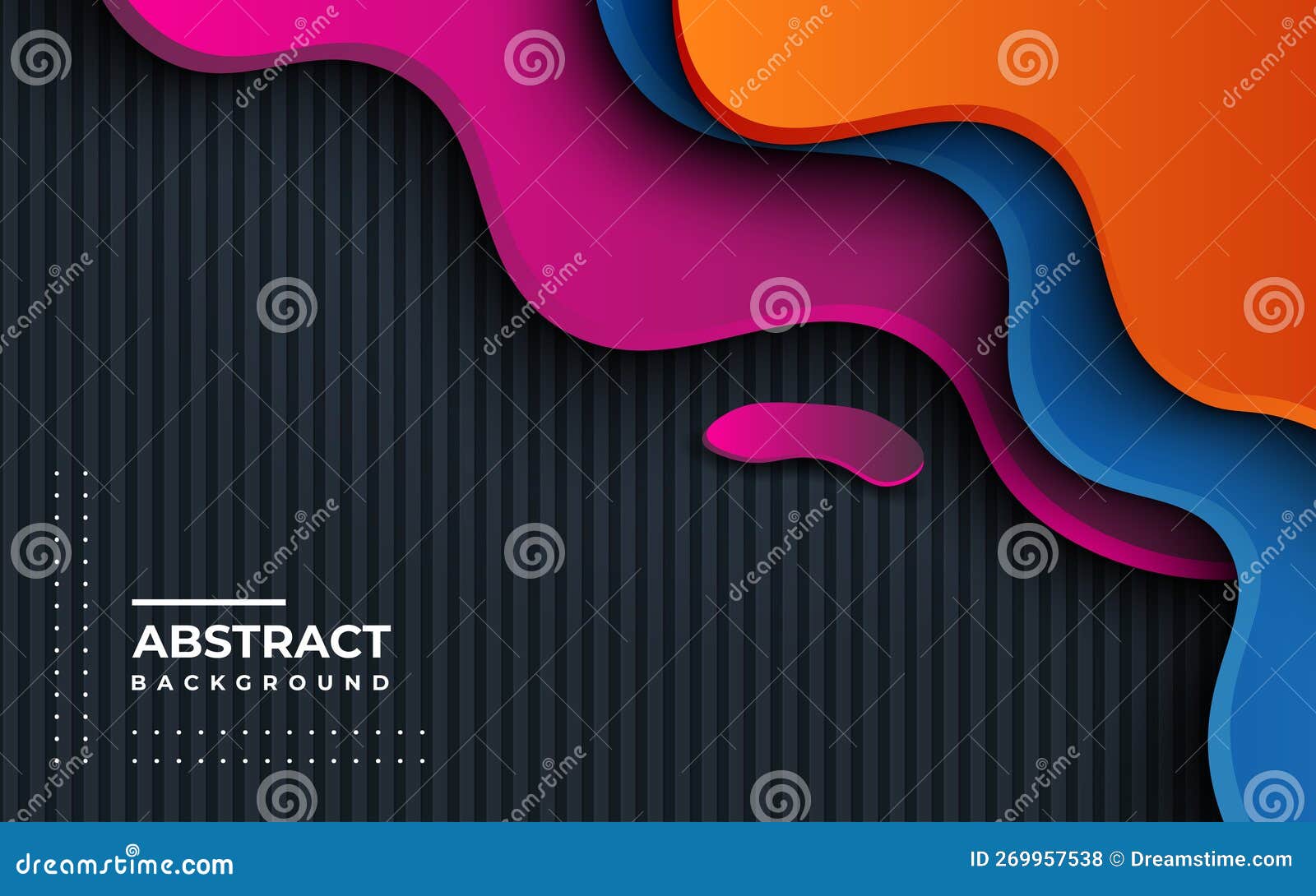 Abstract Orange, Purple, Blue Gradient Wavy Overlap Layers with Modern ...